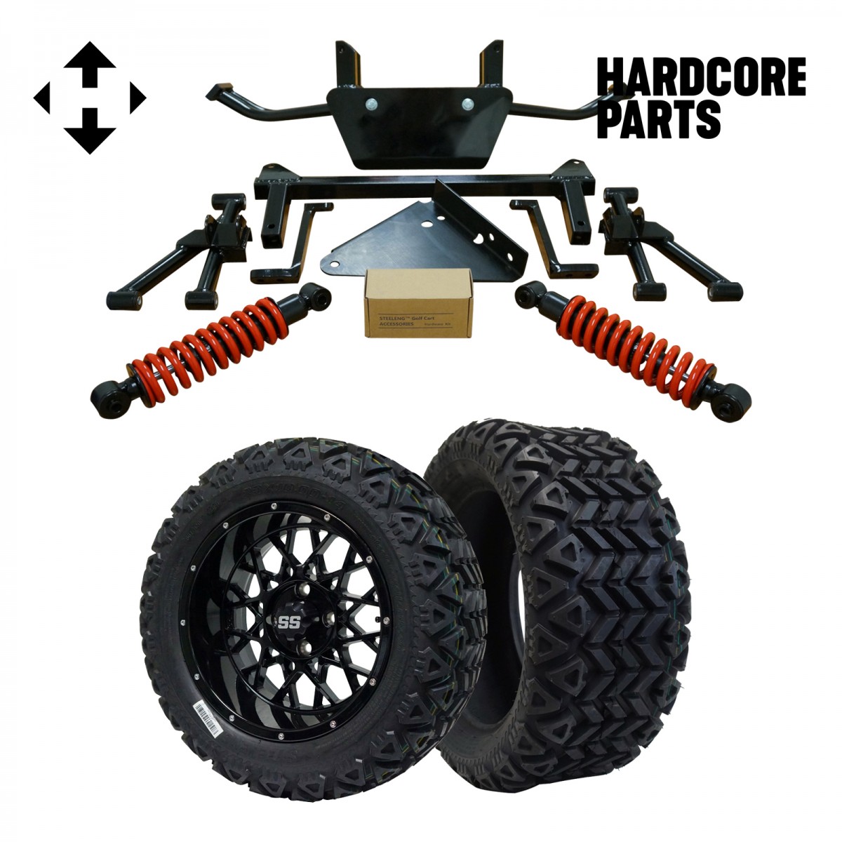 6" A-Arm Lift Kit with 14" Wheel and Tire Combo fits Yamaha Drive (G29)
