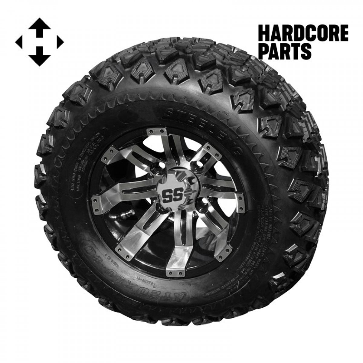 4" Spindle Extension Lift Kit with 10" Wheel and Tire Combo fits Yamaha ...