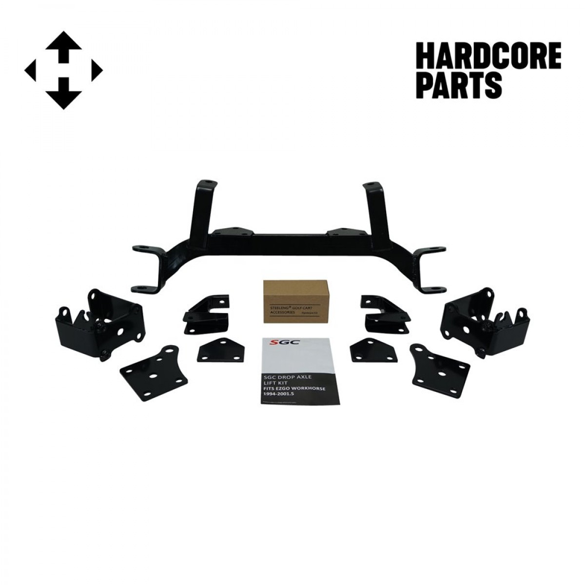 6" Drop Axle Lift Kit for EZGO MPT/WORKHORSE 1200 (1994.5-2001.5) Golf ...
