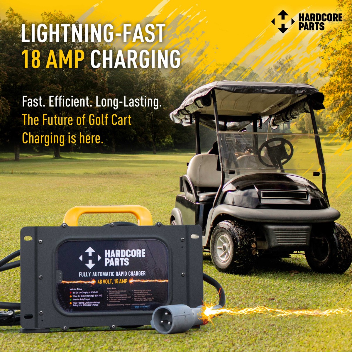 36V Golf Cart Battery Charger Club Car (Crows Foot) Connector