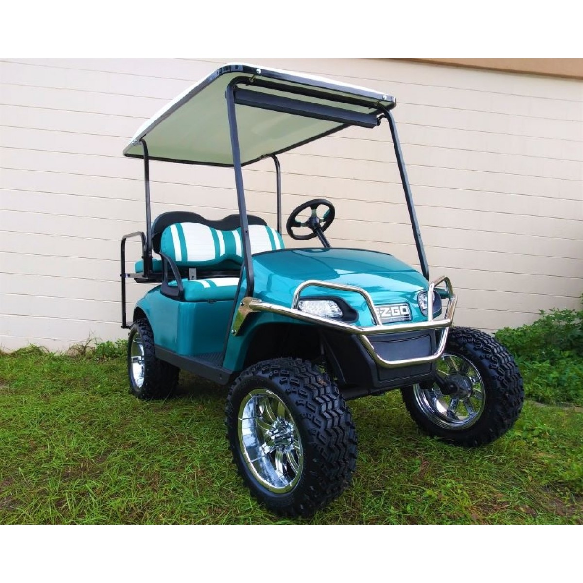 Golf Cart Front Brush Guard Powder Coated Black - Fits EZGO TXT 2014 ...